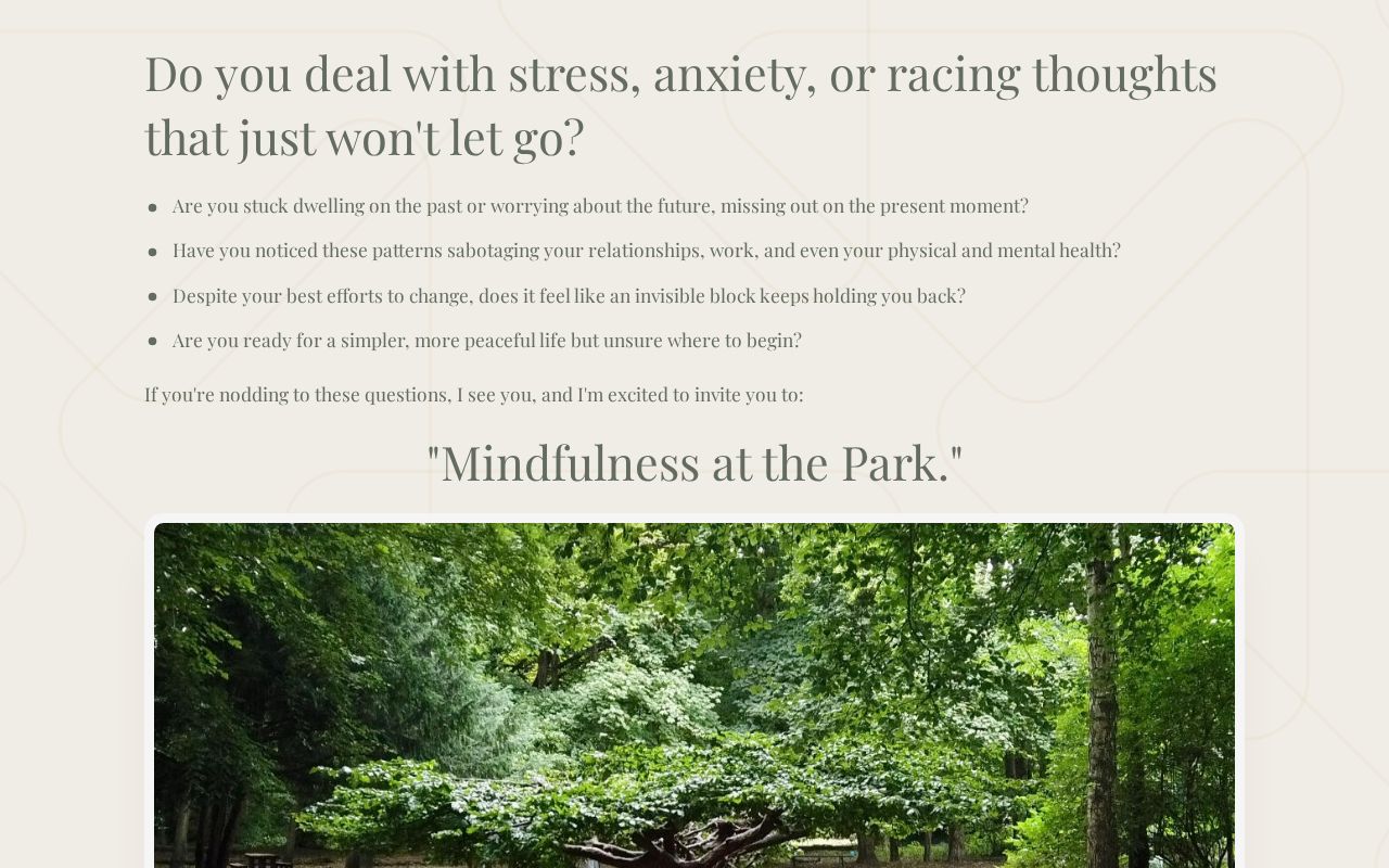 "Mindfulness at the Park."